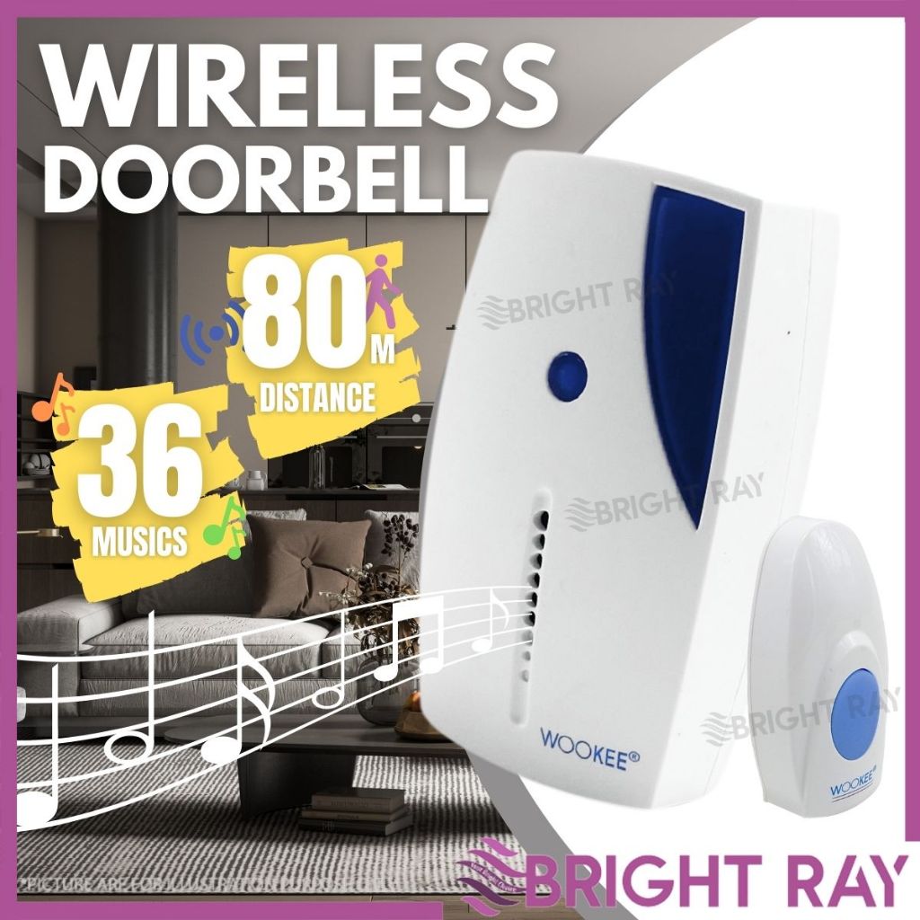 Door Bell Office Door Bell Wireless Ding Dong Doorbell Loceng Rumah ...