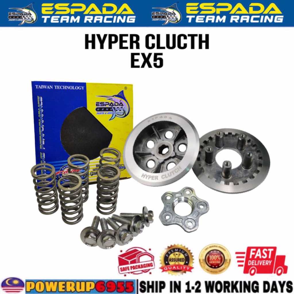 ORIGINAL ESPADA HYPER CLUTCH 5 SPRING SET EX5 HP HIGH POWER DREAM HONDA ...