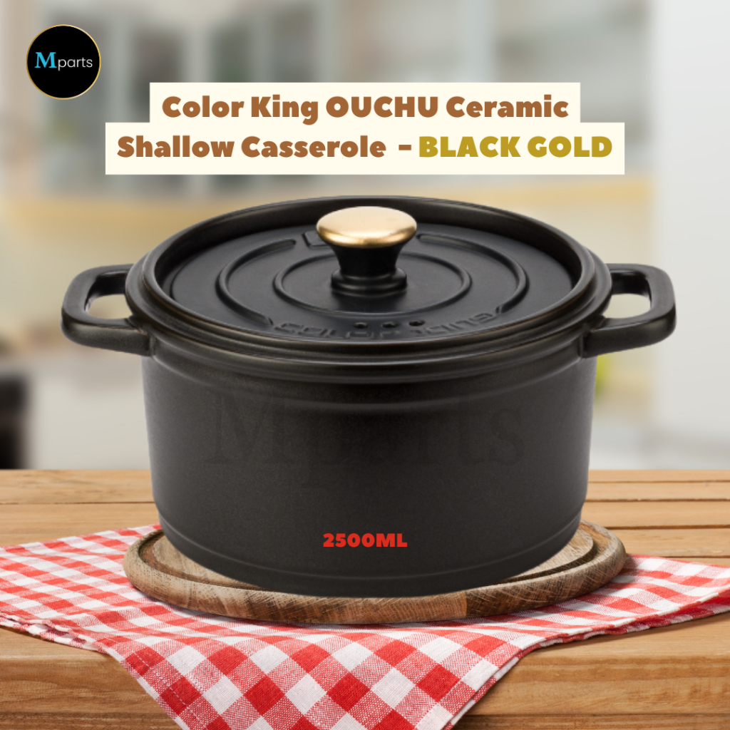 Colour King OUCHU Ceramic Shallow Casserole (2500ML) - EMAS HITAM ...