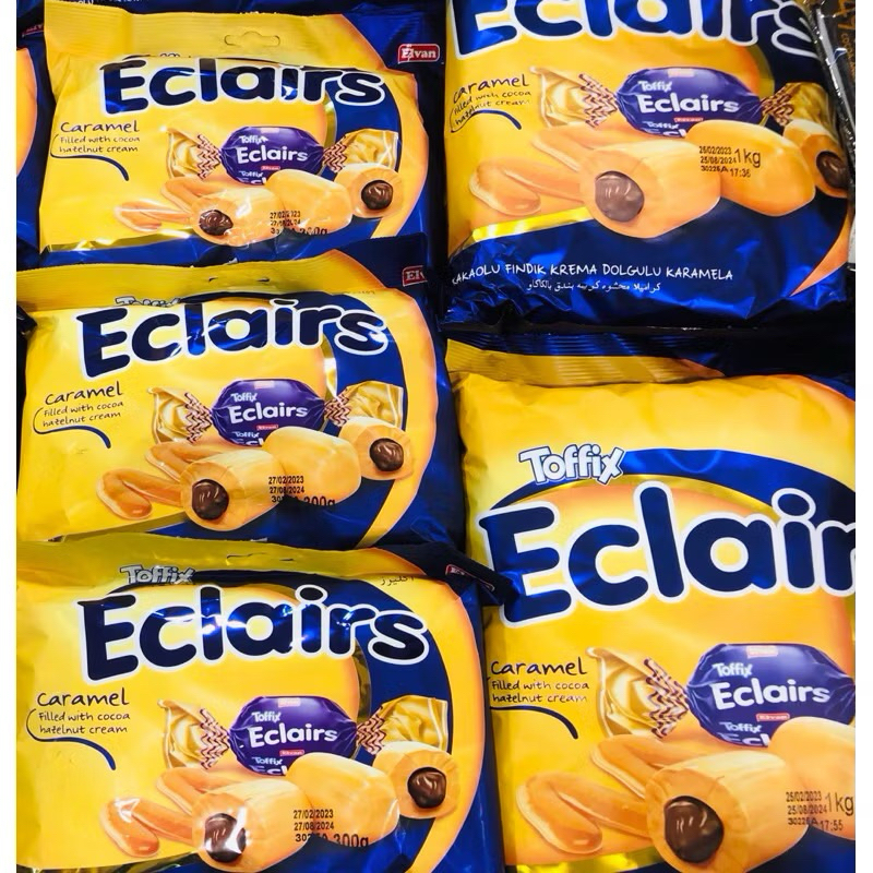 Coklat Elven Toffit Eclairs Caramel( 1 KG/300g/30pcs)coklat Sedap&viral ...
