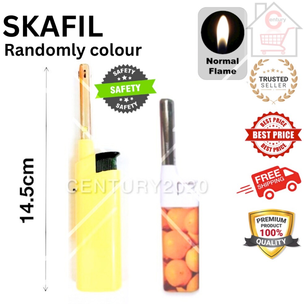 SKAFIL Kitchen Lighter Normal Flame Refillable Gas Lighter 1 BOX ...