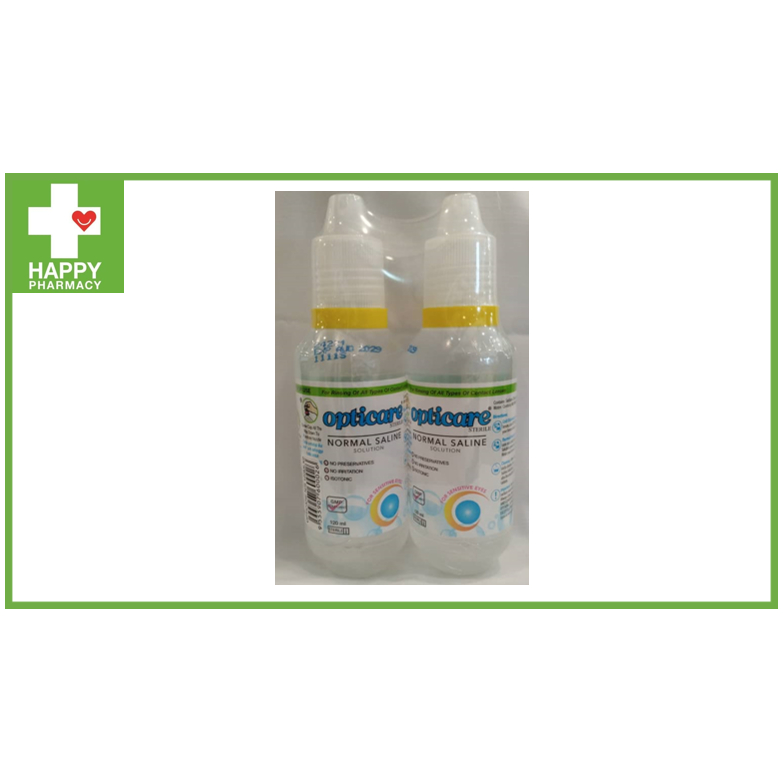 OPTICARE Normal Saline Solution 120ml x 2 | Shopee Malaysia