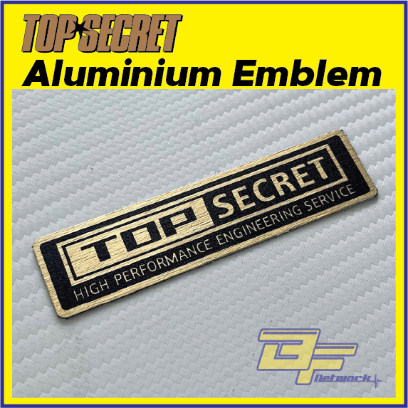 Emblem Top Secret Aluminum Badge JDM Emblem Top Secret | Shopee Malaysia