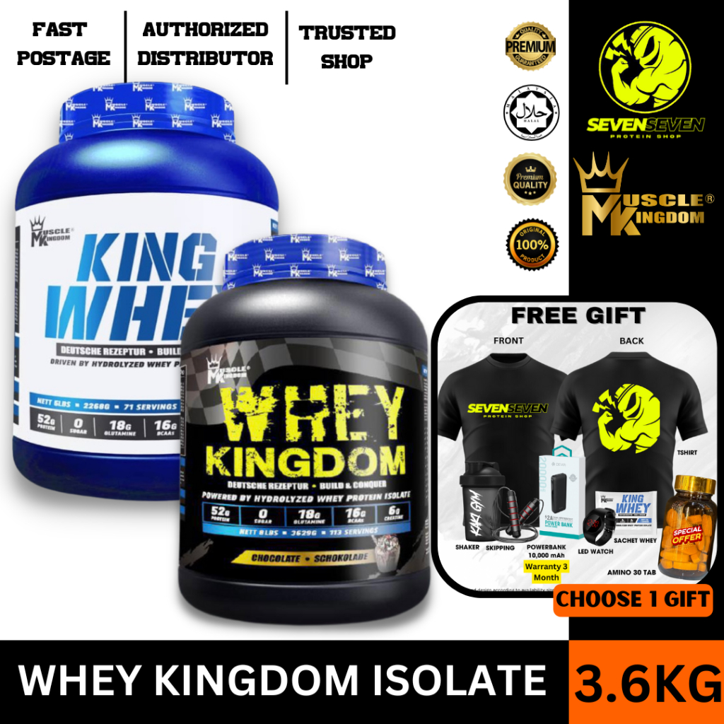 Muscle Kingdom King Whey 1.8kg/ King Whey 2.2kg / Whey Kingdom 3.6kg ...
