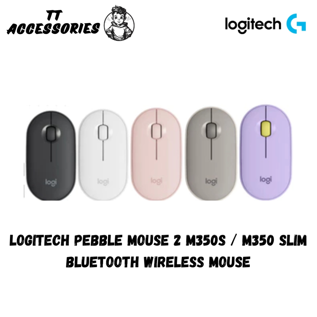 LOGITECH PEBBLE MOUSE 2 M350S / M350 Slim Bluetooth Wireless Mouse ...