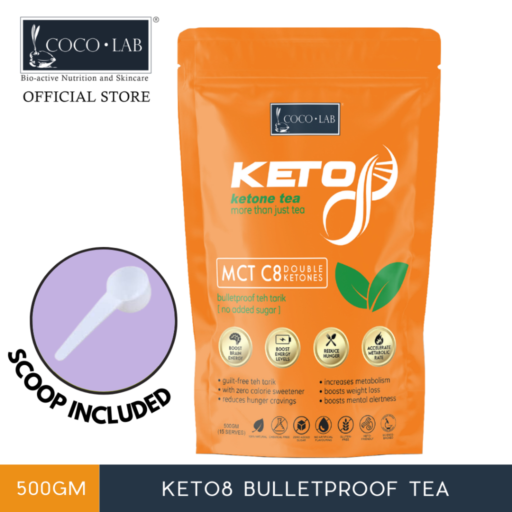 Keto8 Tea 500GM | Bulletproof Keto Tea with MCT C8 - no added sugar ...