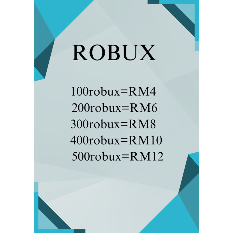 cheap robux (read description) | Shopee Malaysia