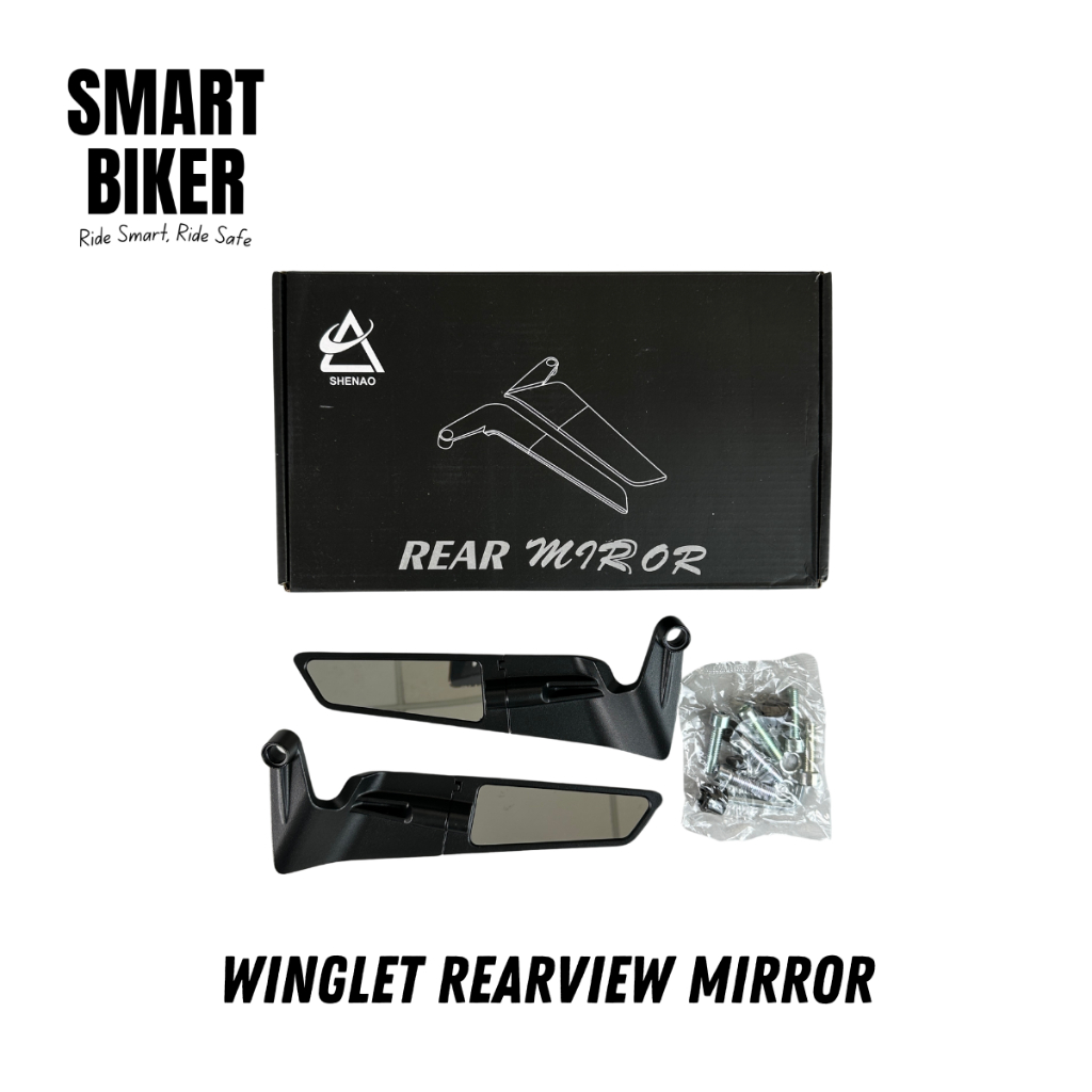 Universal Winglet Side Mirror Premium Stealth Wing Adjustable Y16 Y15 ...