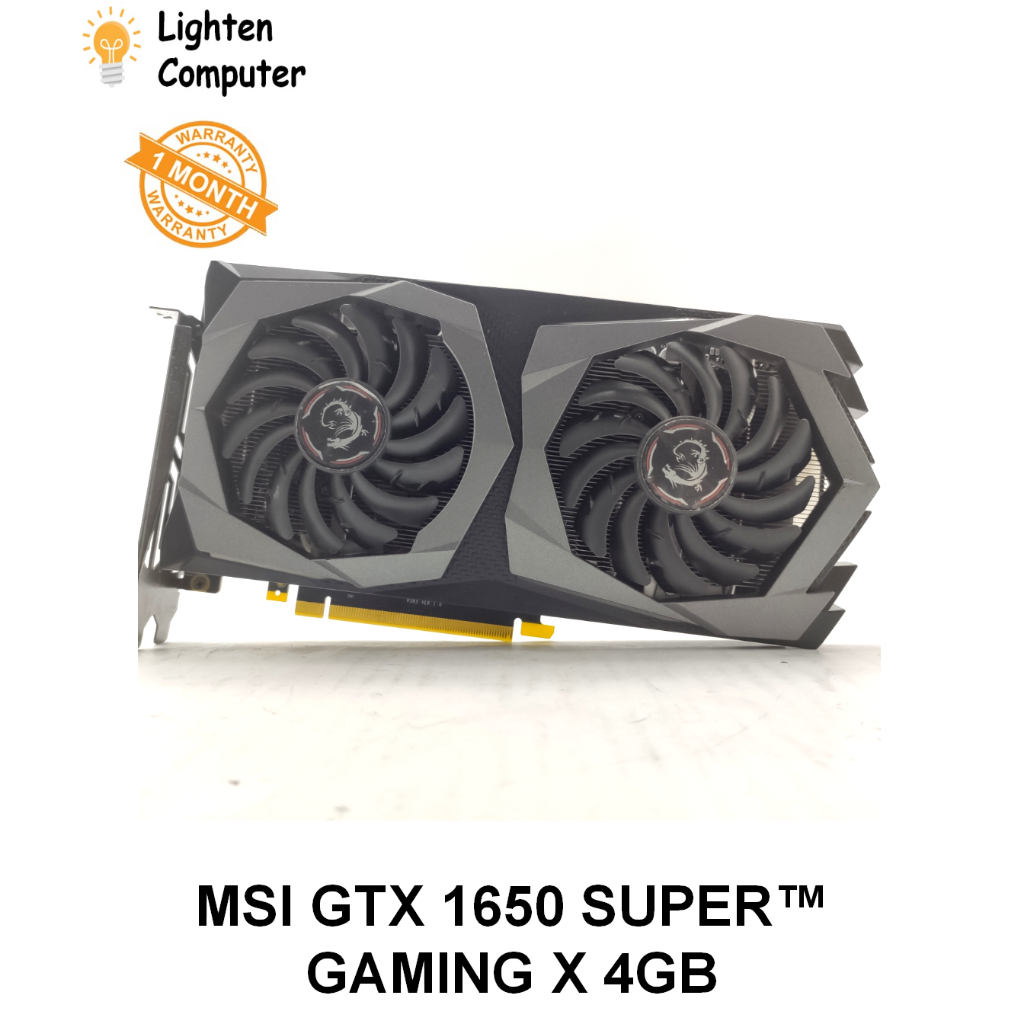【USED】 MSI Geforce GTX 1650 SUPER GAMING X 4 GB GDDR6 Graphic Card | 6 ...