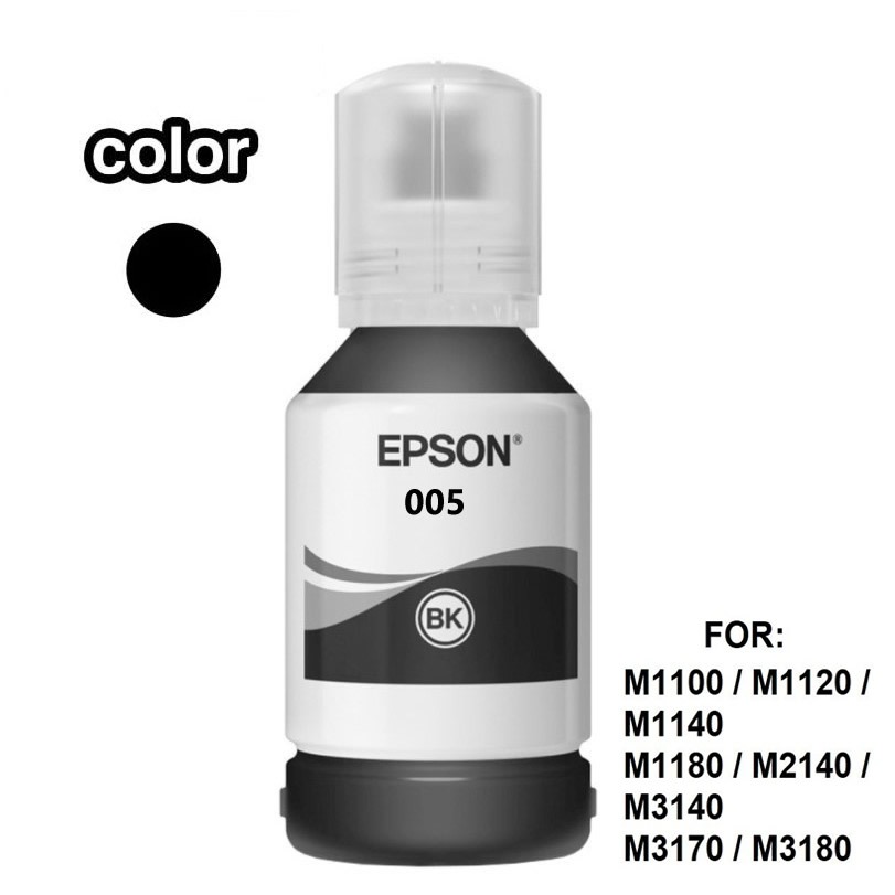 【𝐑𝐞𝐚𝐝𝐲 𝐒𝐭𝐨𝐜𝐤】ORIGINAL EPSON 005 BLACK INK T03Q100 120ml FOR M1100 ...