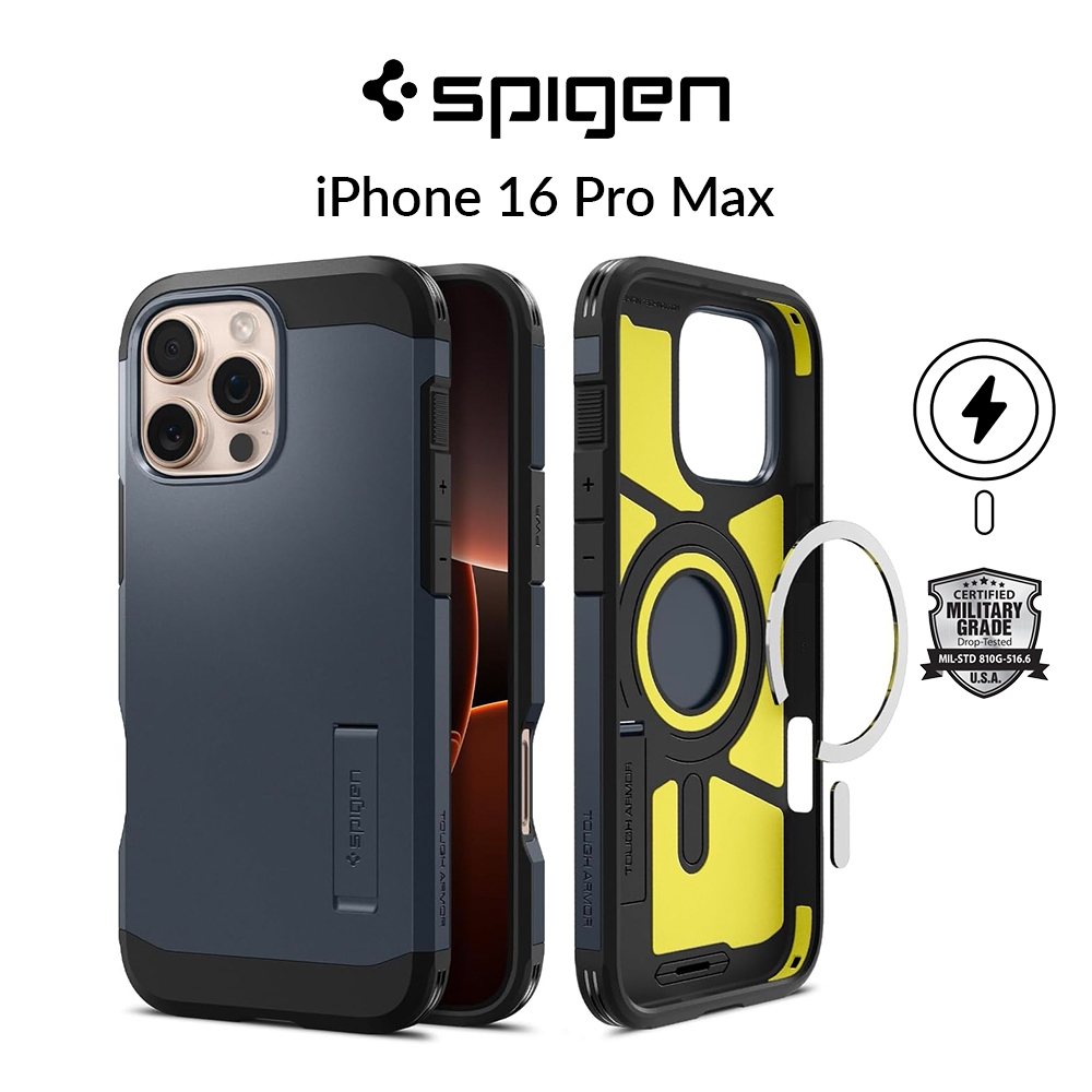 Spigen iPhone 16 Pro Max Casing 6.9" Tough Armor AI Magfit Magnetic ...