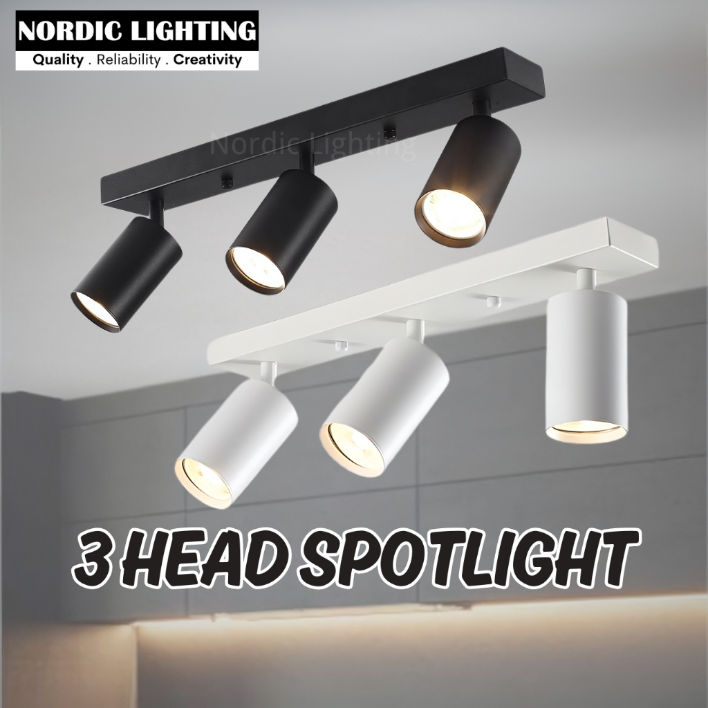 Nordic Lighting 3 Spotlight Head with Long Base Indoor Spotlight ...