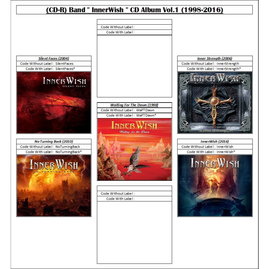 (CD-R) Band " InnerWish" CD Album Vol.1 (1998-2016) | Shopee Malaysia