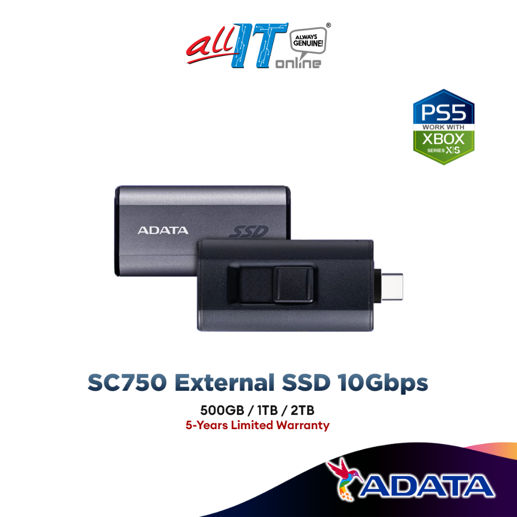Adata SC750 External SSD High Speed Read/Write Up To 1,050/1,000 MB/s ...