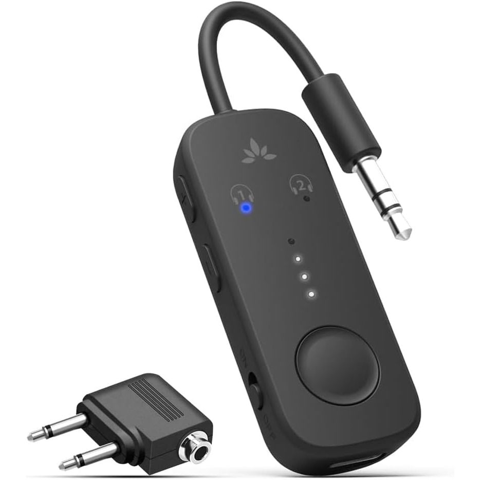 Avantree Relay Airplane Bluetooth 5.3 Adapter (Up to 2 AirPods or ...