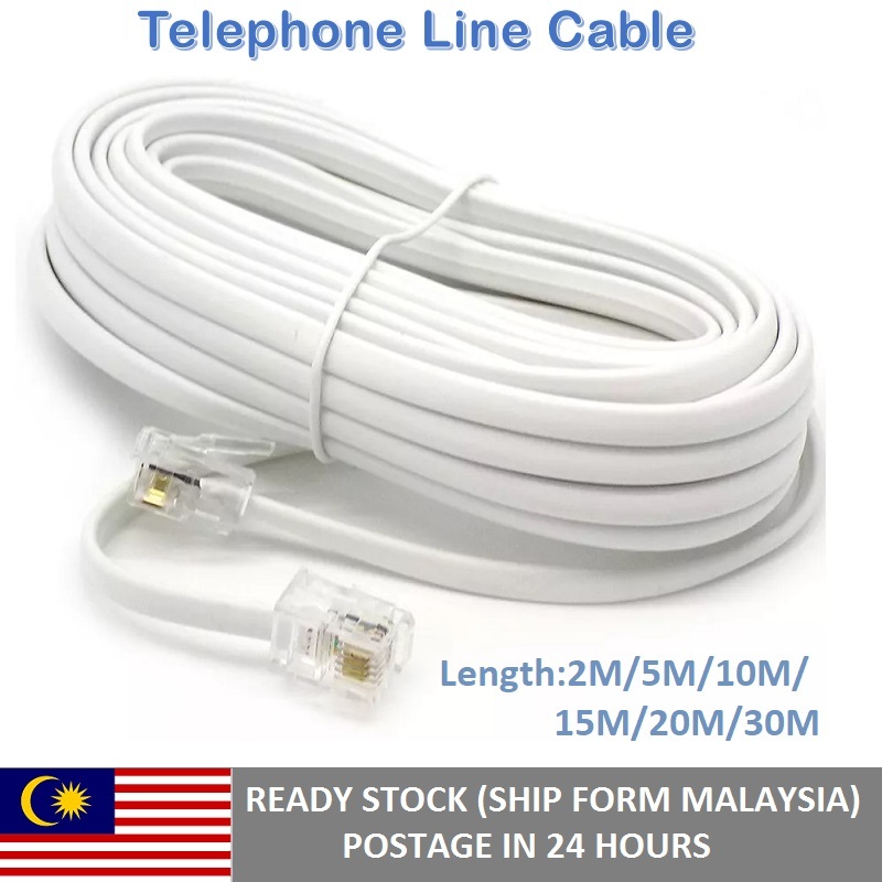 RJ11 to RJ11 Cable Telephone Line Cable | Shopee Malaysia