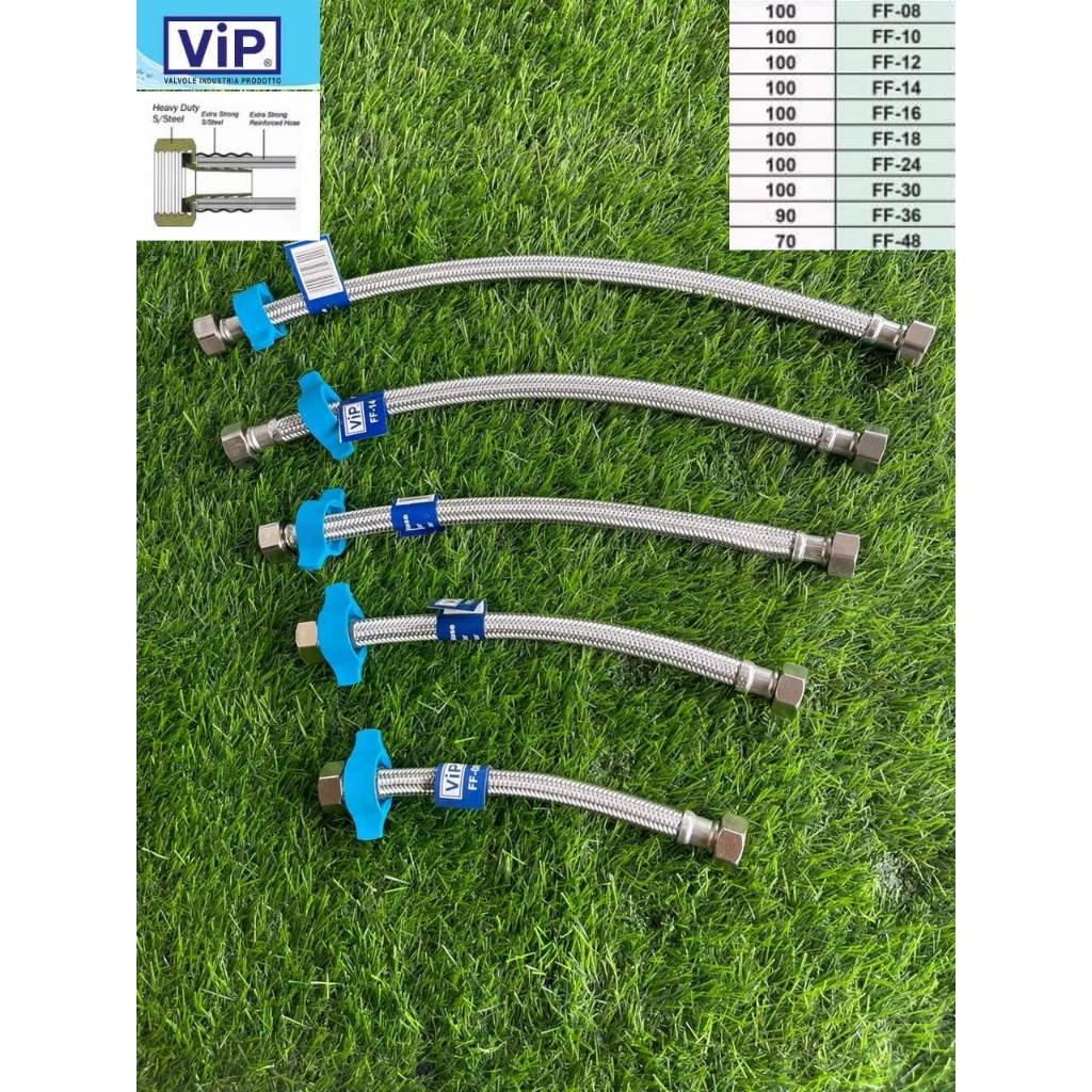 VIP Stainless Steel 15mm Braided Flexible Hose SS Flexible Hose 1/2 ...