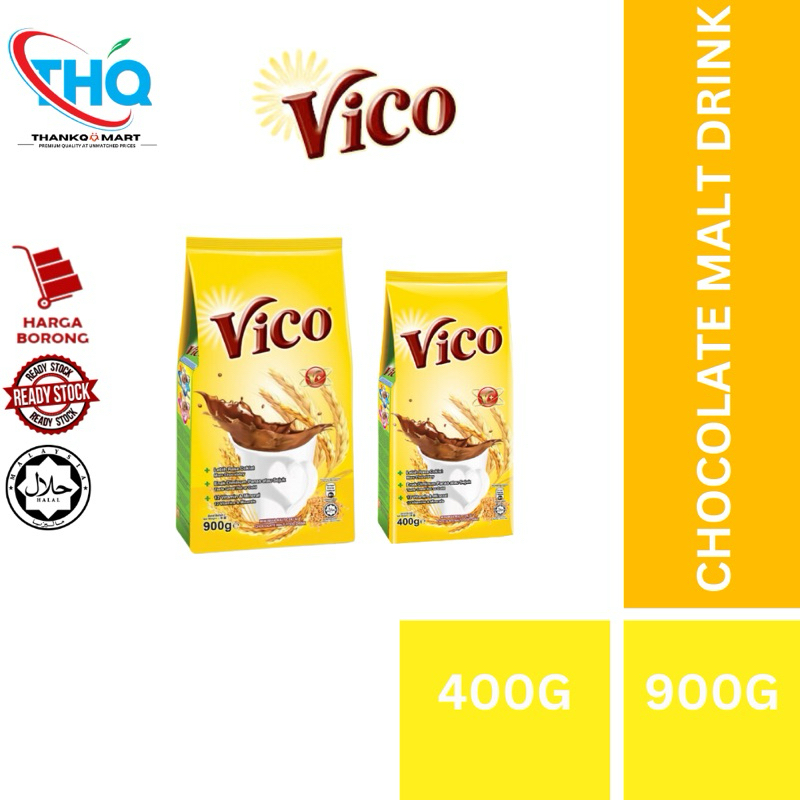 VICO BRAND Chocolate Malt Drink/Minuman Malt Coklat（400G/900G） | Shopee ...