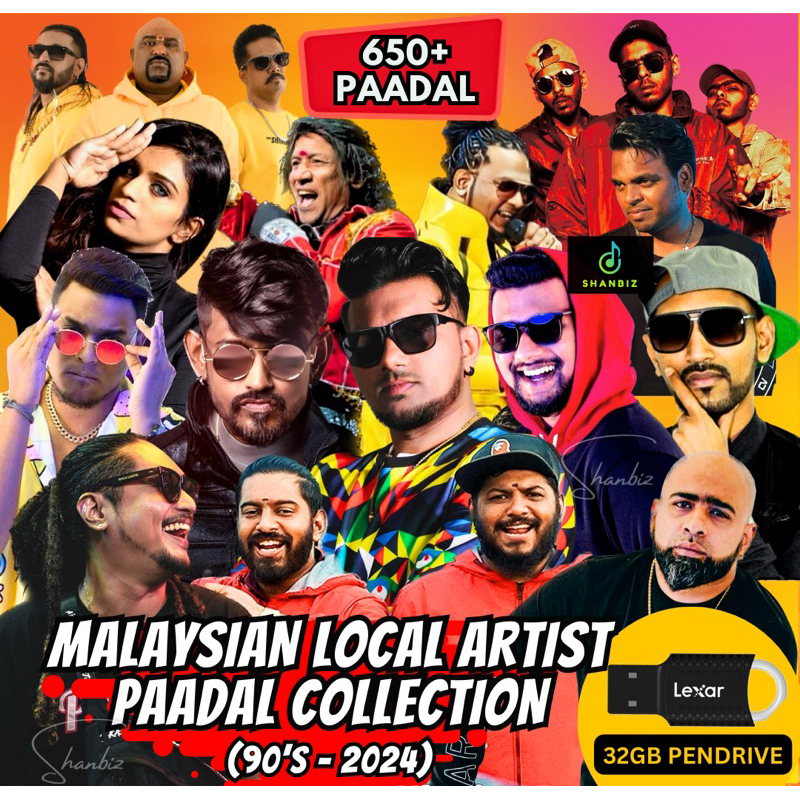 Malaysia Local Artist Paadal | 650+ Paadal | USB FLASH DRIVE | PENDRIVE ...