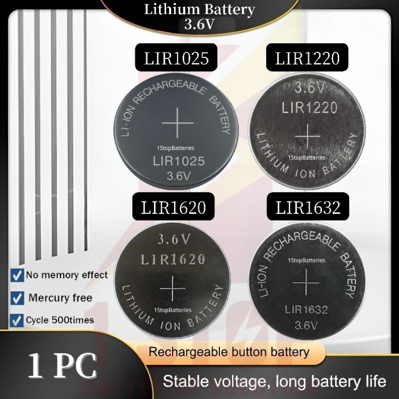 100% Original LIR1025, LIR1220, LIR1620, LIR1632 3.6V Button ...