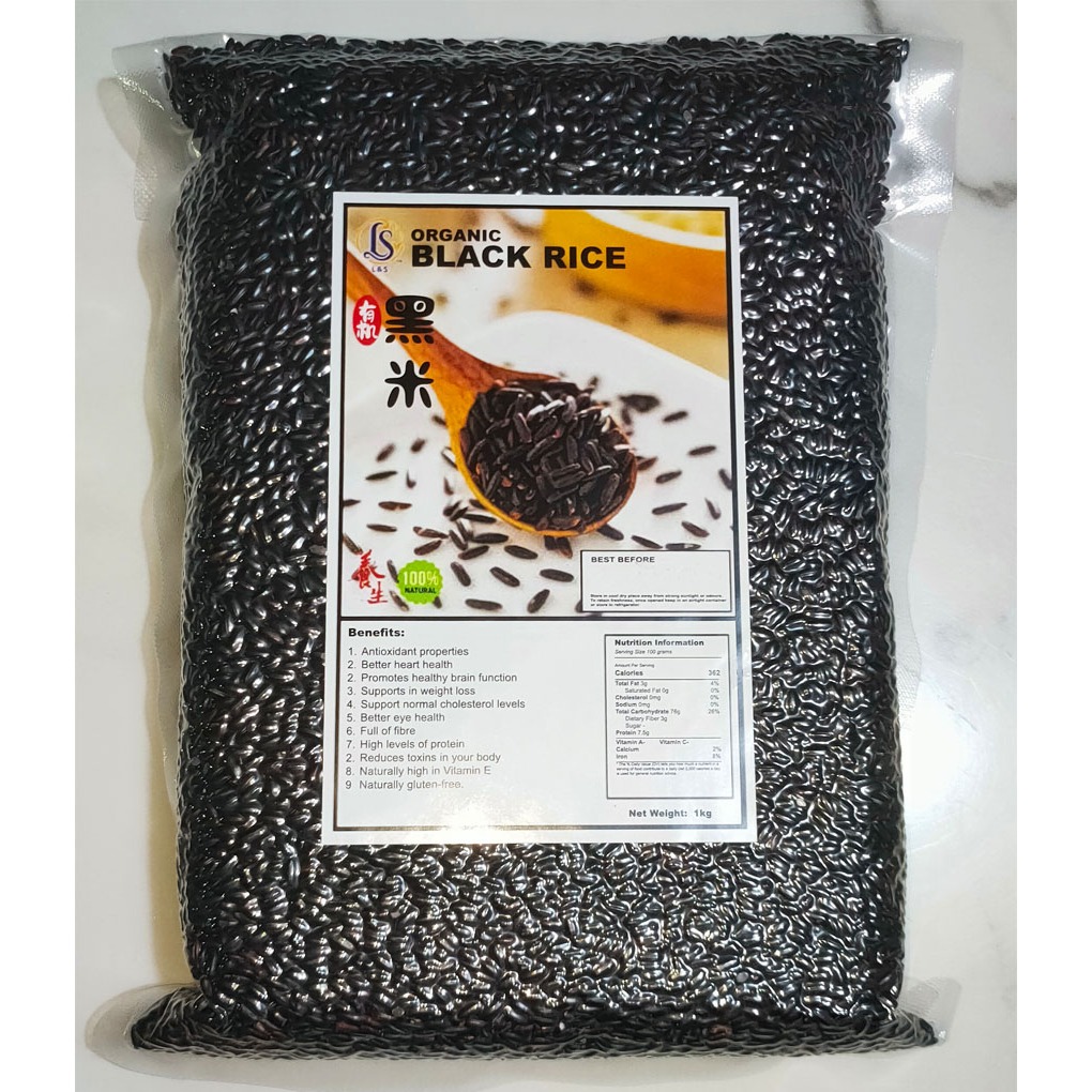 Organic Black Rice (1KG) | Shopee Malaysia