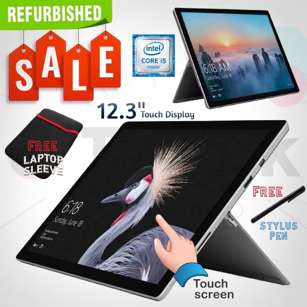 (Refurbished) TouchScreen | Microsoft Surface Pro 4 Windows Tablet/Intel Core i5-6th GEN/8GB RAM ...