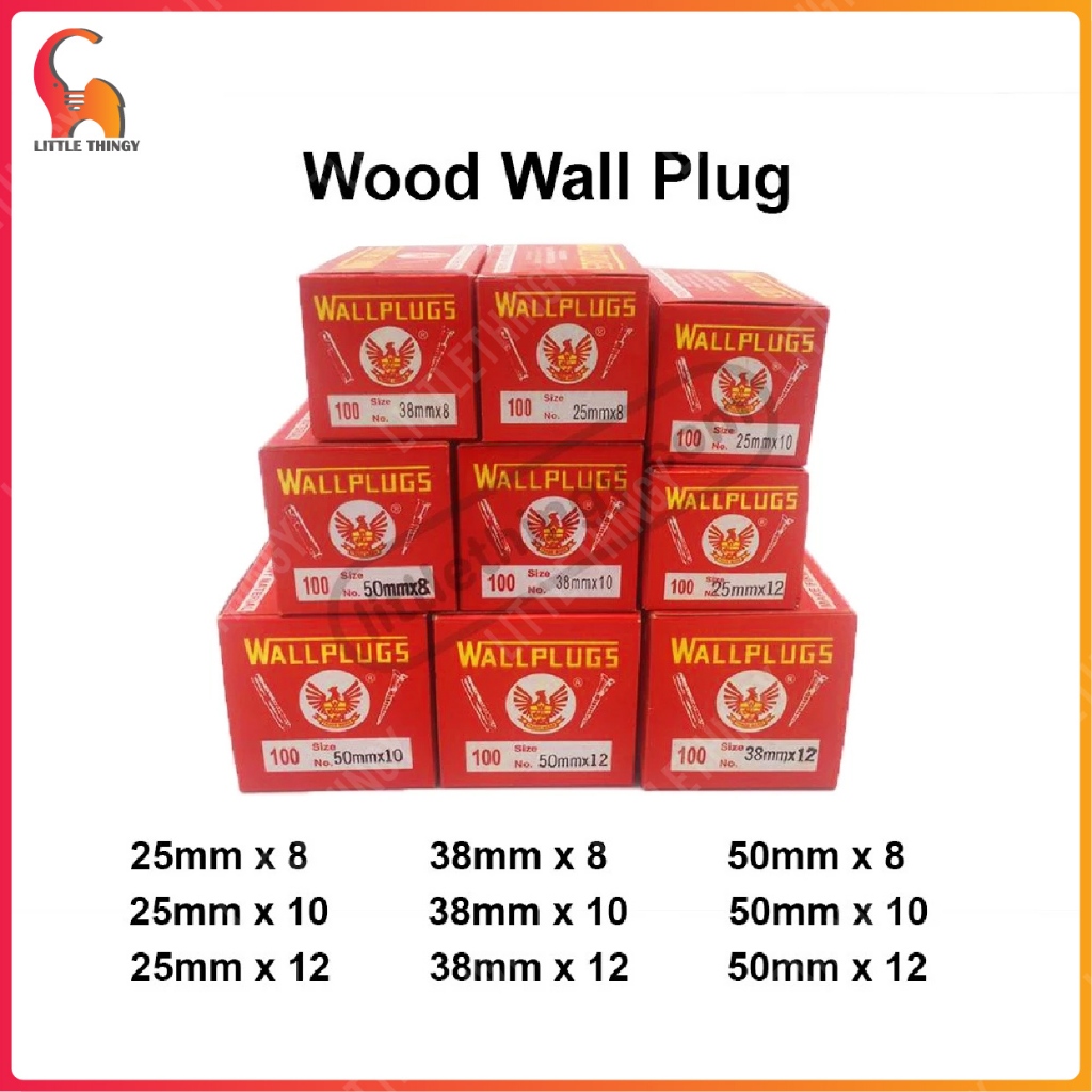Wood Wall Plug 25mm / 38mm / 50mm for Screw Palam Dinding Kayu ...