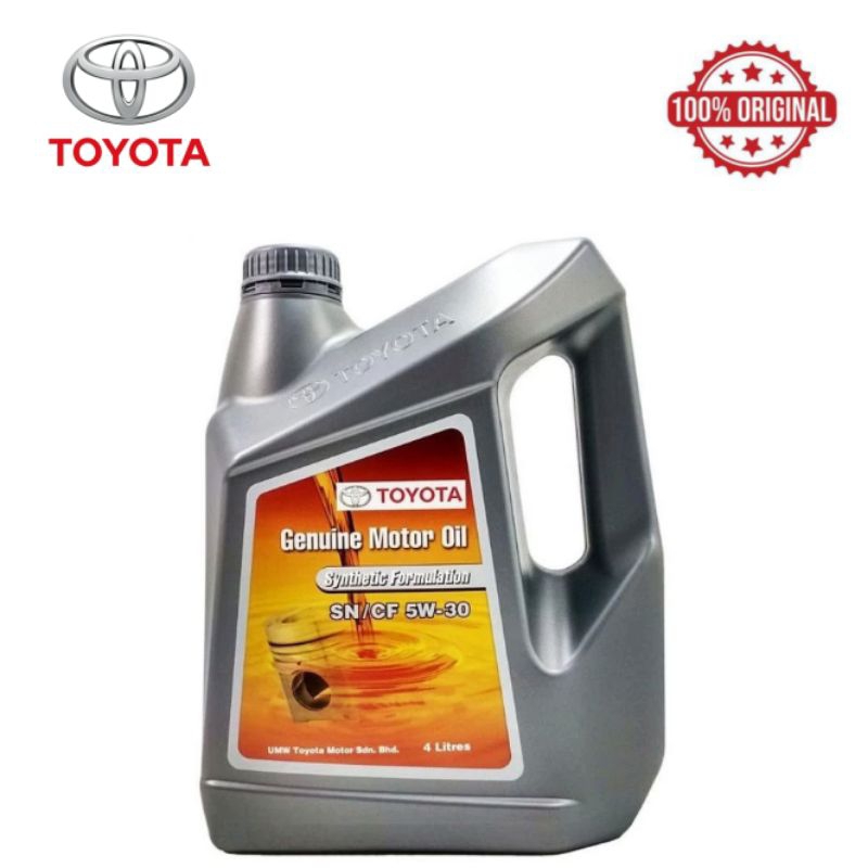 Toyota SN/CF 5W30 Premium Semi Engine Oil (4L)-7000KM Yaris Camry Vios ...