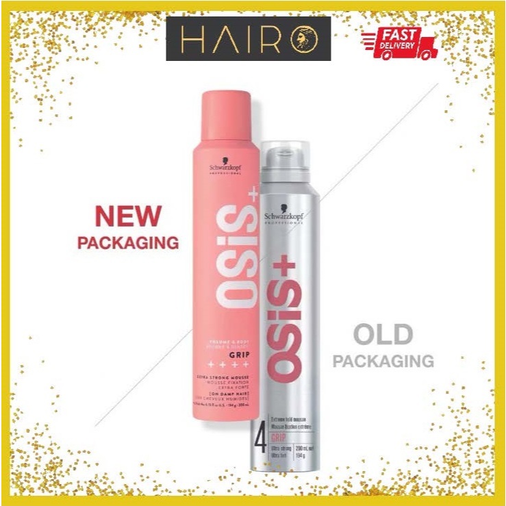 Schwarzkopf Osis+ Grip Mousse 200ml - Extra Strong (Volume & Body ...