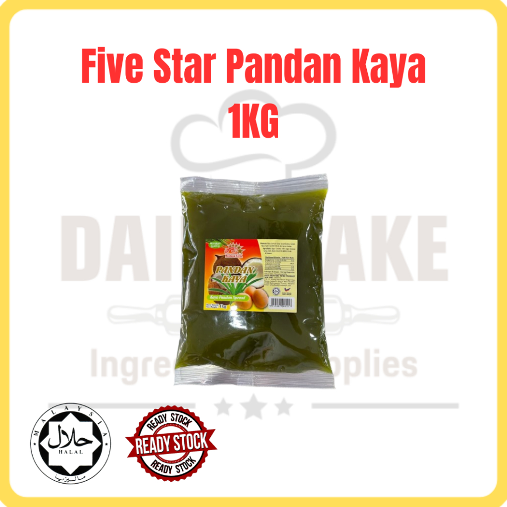 Five Star Pandan Kaya 1KG/Ingredients/Bahan-bahan/材料/Spread/酱 | Shopee ...