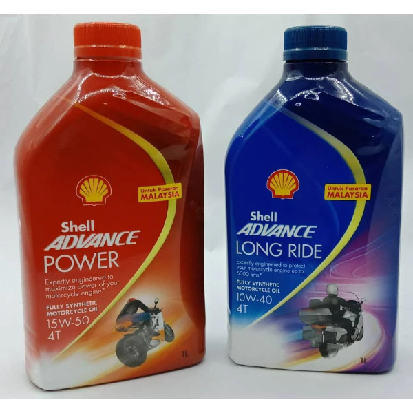Shell Power 15W50 Advance 4T 100% Original - Fully Synthetic LONG RIDE ...