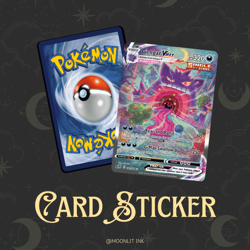 [Pokemon TCG Card Sticker - GENGAR] TnG Sticker / Access Card Sticker ...