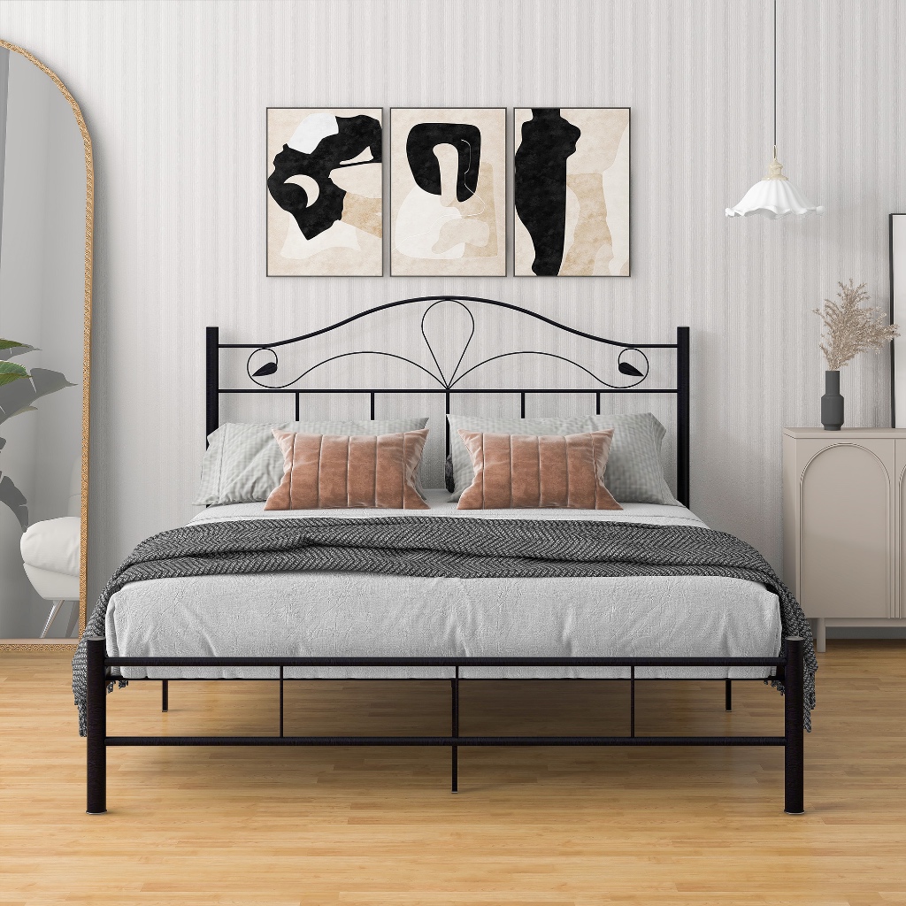 🔥FREE SHIPPING🔥 Queen Bed Frame Katil Besi Katil Kayu Queen Murah Katil ...