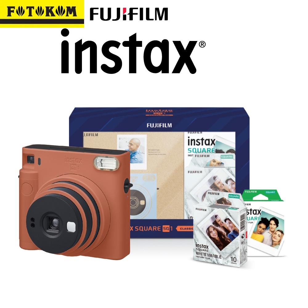 FUJIFILM INSTAX SQUARE SQ1 Instant Film Camera (Terracotta Orange ...