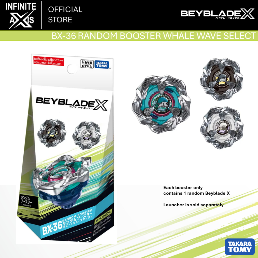 [READY STOCK] Beyblade X BX-36 Random Booster Whale Wave Select Takara ...