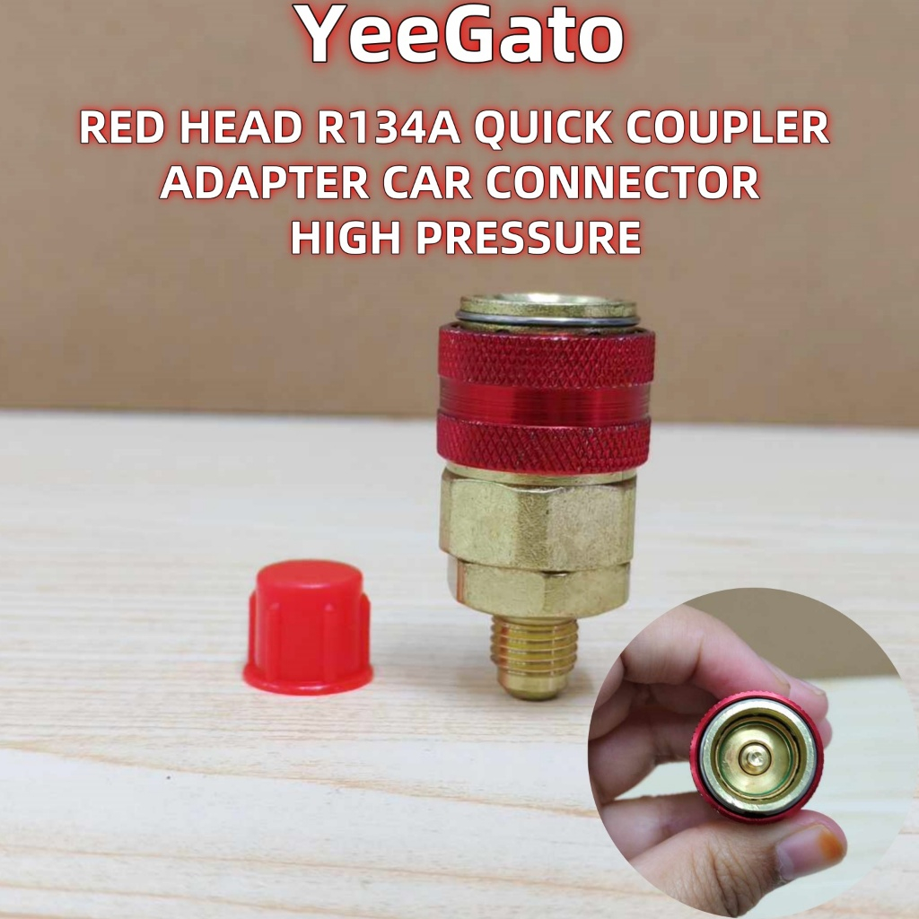 R134A DIRECT RED QUICK COUPLER CAR AIRCOND ADAPTER CONNECTOR HIGH SIDE ...