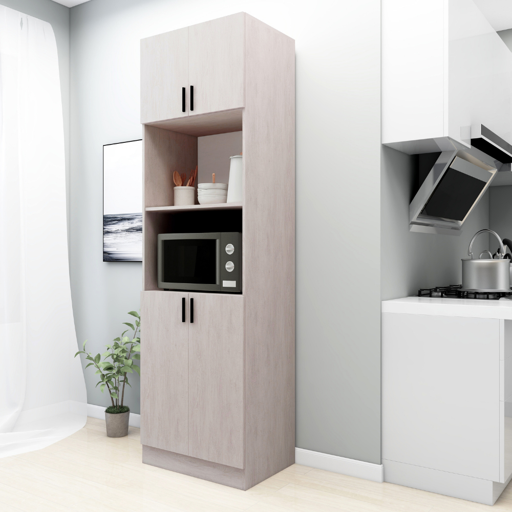 (FULL ASSEMBLY) ROAM KITCHEN CABINET 4 Door Microwave Storage Dapur ...