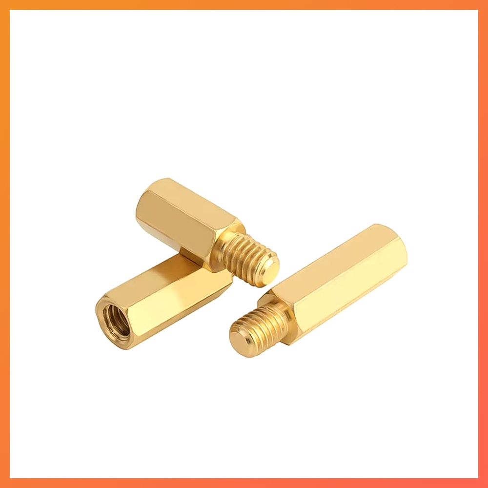 M2 M2.5 Male to Female Threaded Brass Hex Standoff Pillar Screw Support ...