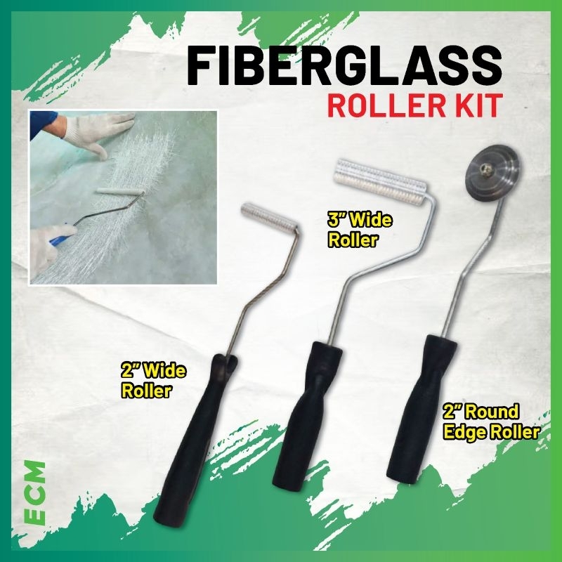 (READY STOCK!) FIBERGLASS BUBBLE ROLLER KIT / BRISTLE ROLLER FOR MOULD ...