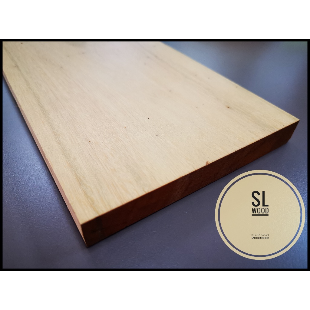 22(T)mm × 300(W)mm Chengal Solid Wood Timber Smooth Finish = 6ft(L)mm ...