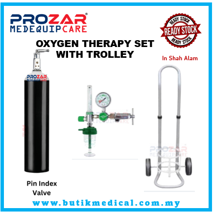 OXYGEN THERAPY SET PIN INDEX 10L, REGULATOR WITH TROLLEY | Shopee Malaysia