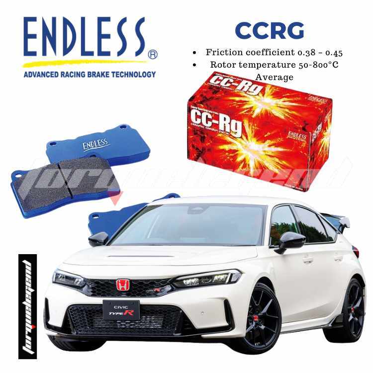 (HONDA FK8/FL5/EVO5-10) ENDLESS BRAKE PAD CCRG TYPE 800°C FRONT ...