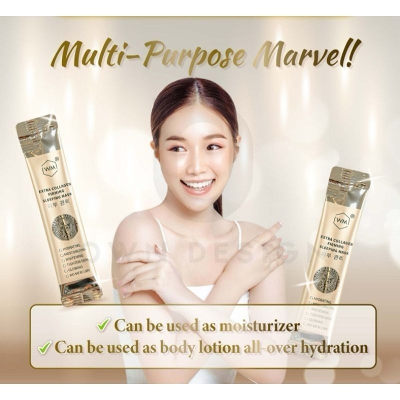 WM EXTRA COLLAGEN FIRMING SLEEPING MASK1Box(30sch) Glowing/Whitening ...