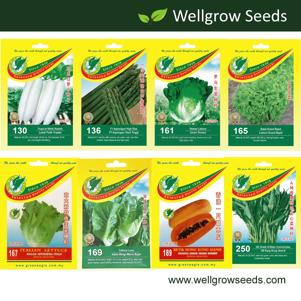 Green Eagle Assorted Vegetable Seeds Wellgrow Seeds | Shopee Malaysia