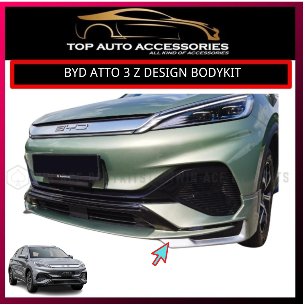 BYD ATTO 3 Z BODYKIT WITH SPOILER WITH PAINT PU MATERIAL | Shopee Malaysia