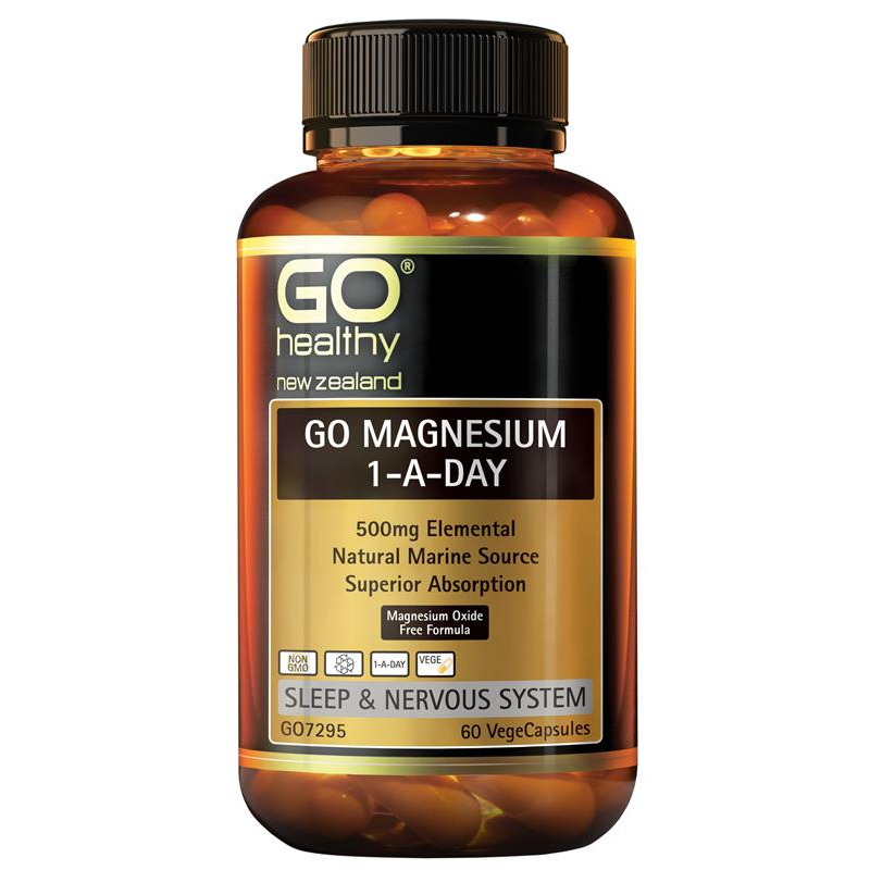 GO Healthy Magnesium One-A-Day 500mg 60 / 120 / 200 Capsules | Shopee ...