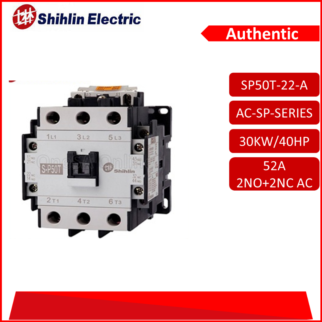 SHIHLIN CONTACTOR (AC-SP SERIES) 30KW/40HP 52A(SP-50T-22) | Shopee Malaysia
