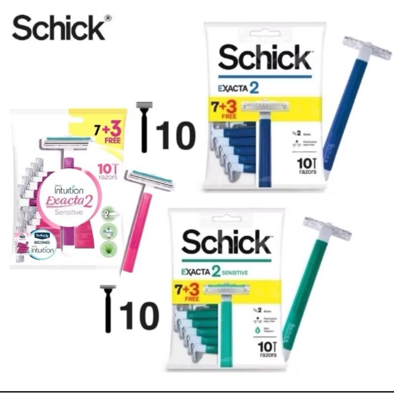Schick Extra 2 Disposable Razor/Sensitive/Etreme/Intuition 10pcs ...