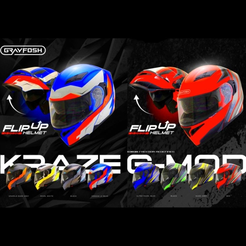 Helmet GREYFOSH NEW FULL FACE HELMET. G3838 KRAZE & G-MOD NEW PRODUCT ...