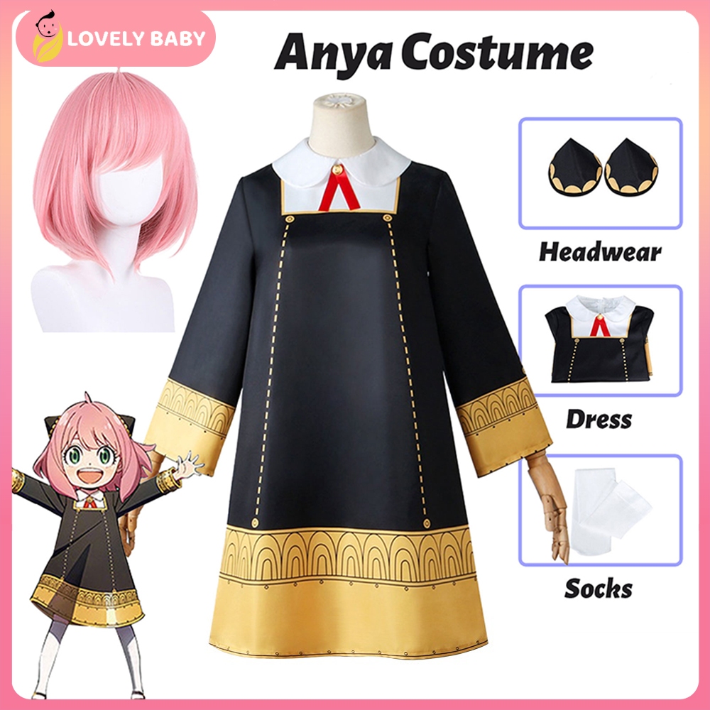 【24H SHIP】Anya Forger Cosplay Costume Anime SPY x FAMILY Women&Girl's ...